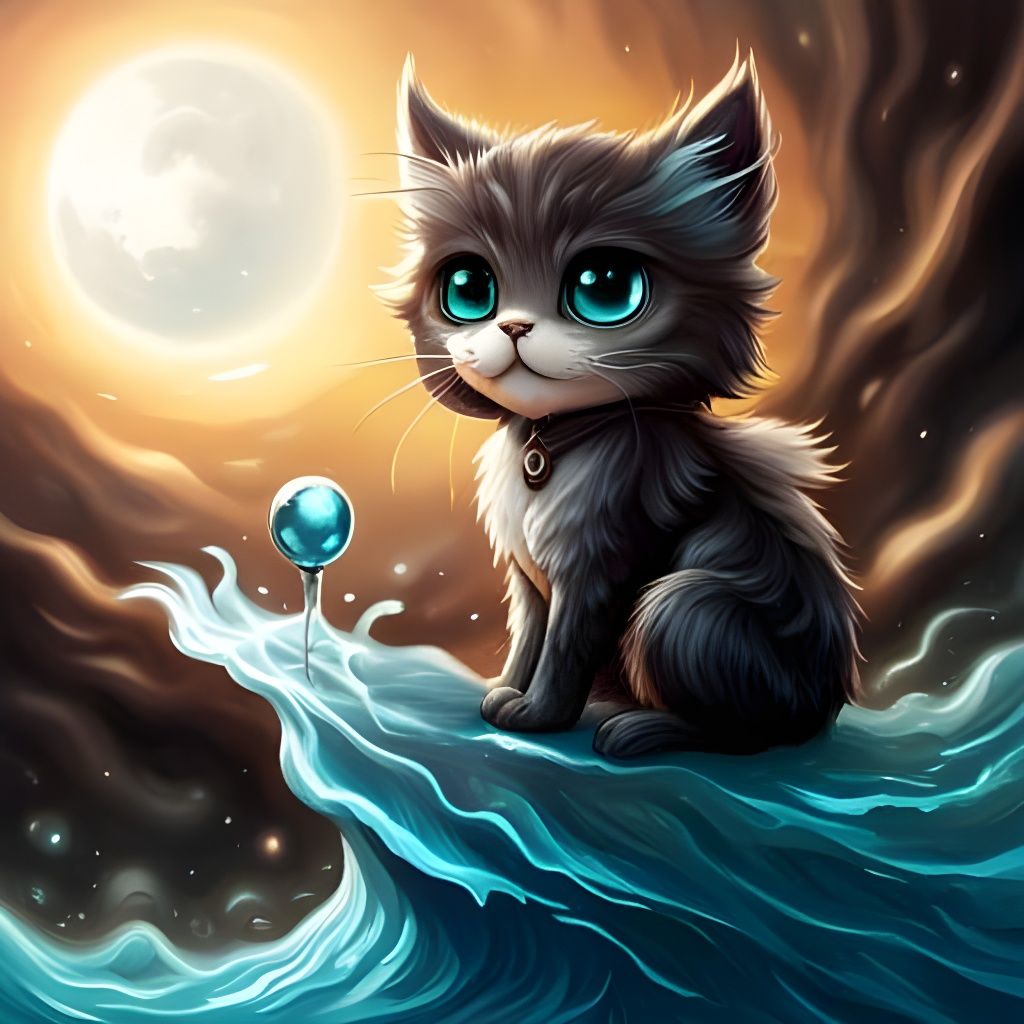 WATER MAGE CAT - this cute cat transformed his fear of water into a ...