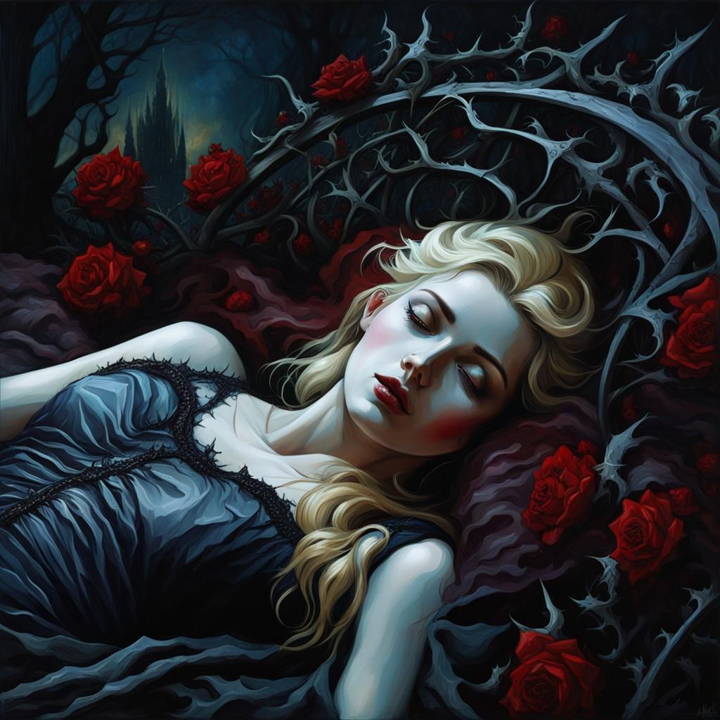 Sleeping beauty V1 - AI Generated Artwork - NightCafe Creator