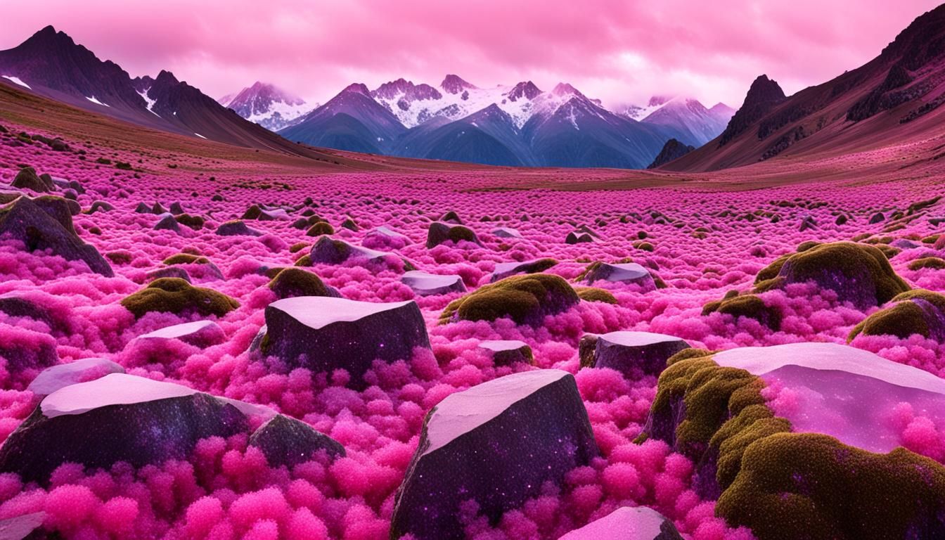 Pink valley - AI Generated Artwork - NightCafe Creator