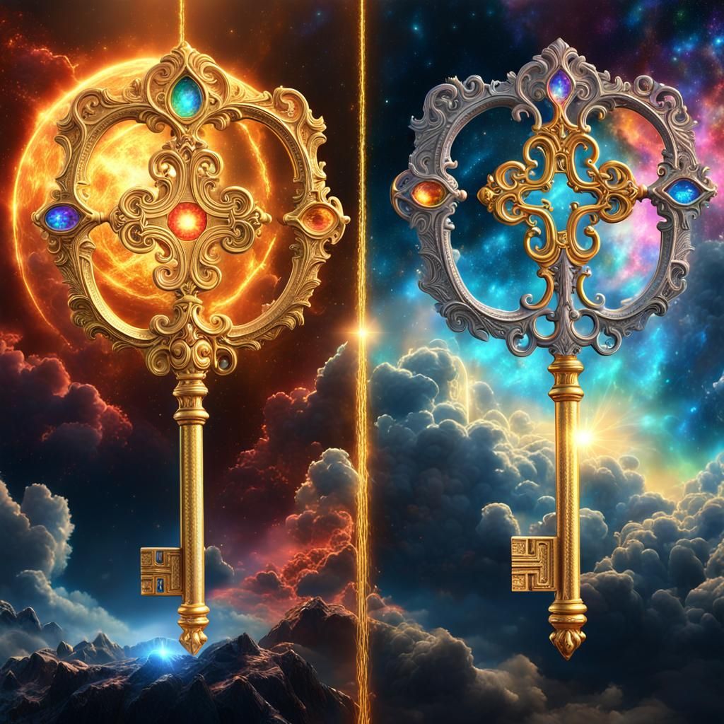 Keys of Heaven & Hell - AI Generated Artwork - NightCafe Creator