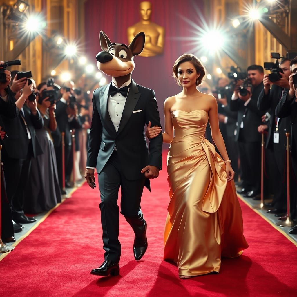 Walking the Red Carpet - A Dapper Canine Couple Struts Down ...