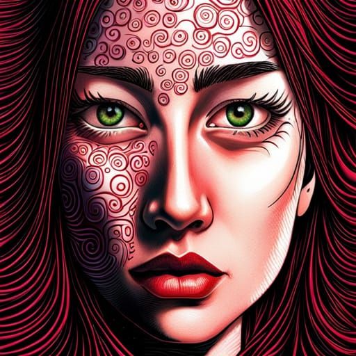 Face Swirl Distortion Horror, by artist "Junji Ito", Anime, Manga ...