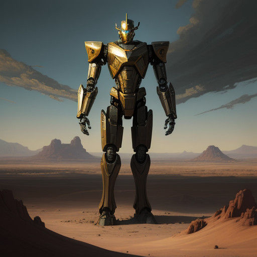 Ethereal Robot Masterpiece in a Futuristic Desert ... - AI Art