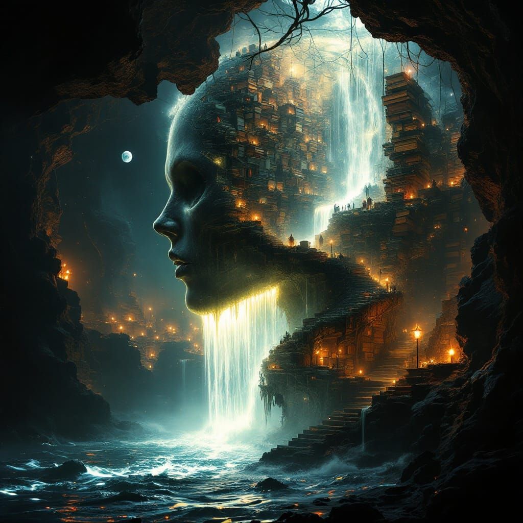 Libraries - Labyrinthine Library Unfolds Within Mermaid Sire...