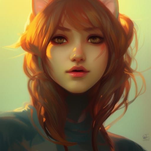 Uwu Cat Girl Ai Generated Artwork Nightcafe Creator