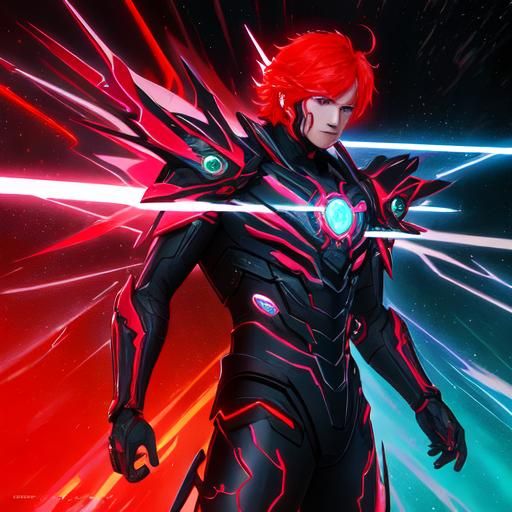 RED SOUL LIGHTNING kamen rider neon colors and glowing - AI Generated ...