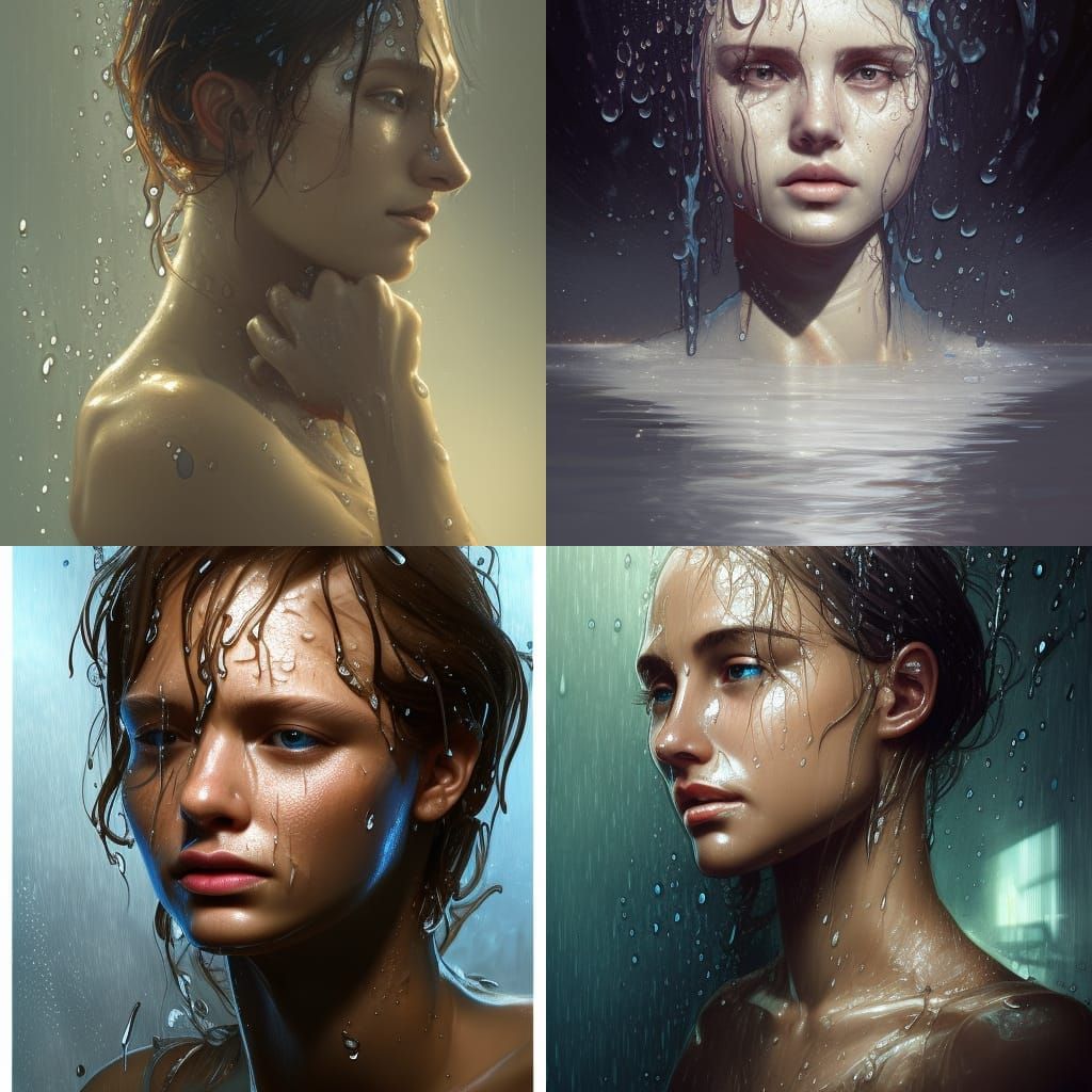 Wet, water, water is wet, just water, only h2O - AI Generated Artwork ...