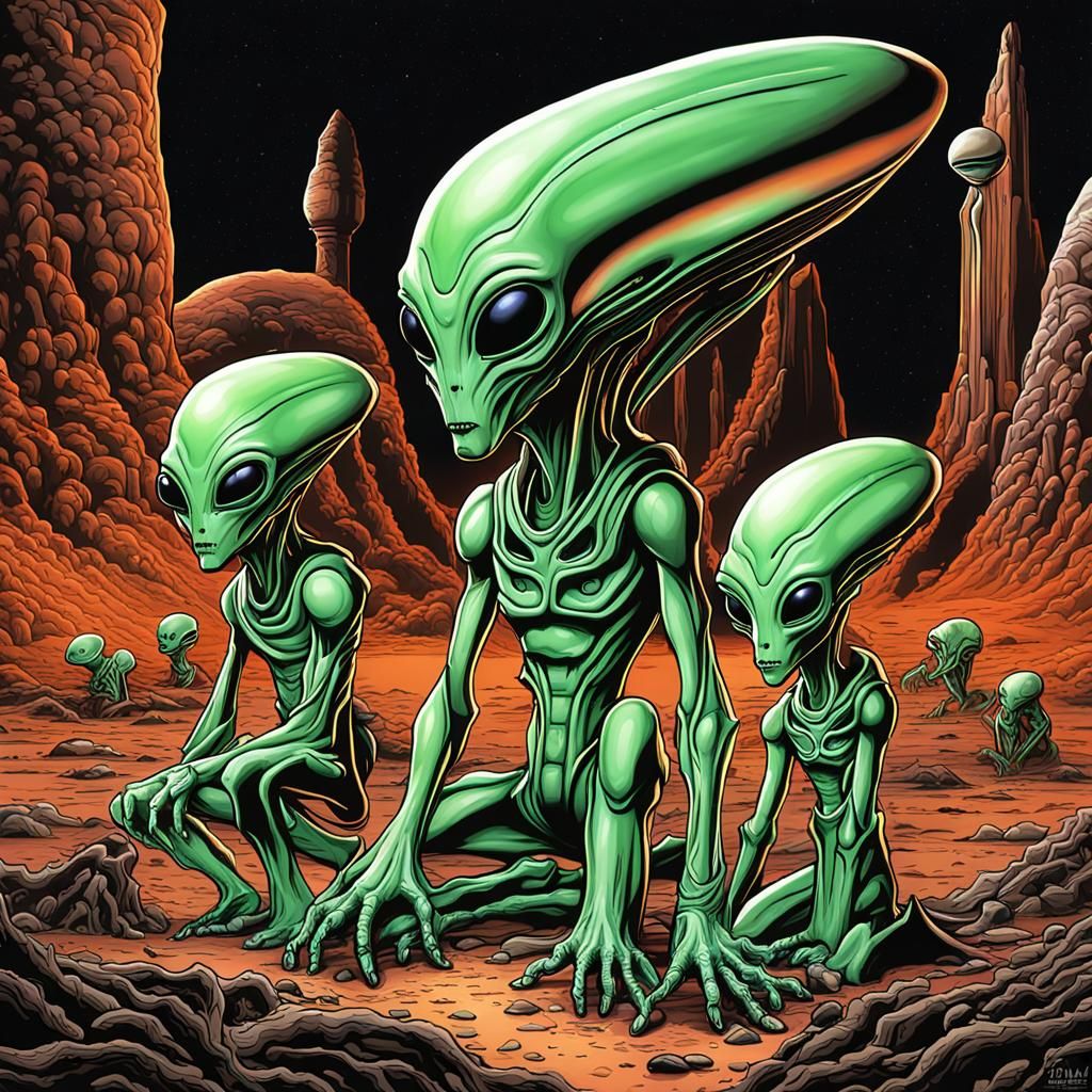 Aliens - AI Generated Artwork - NightCafe Creator