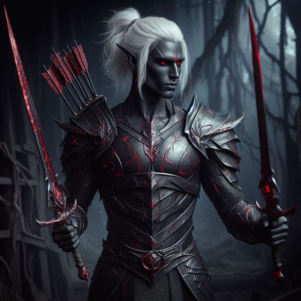 Drow Male Warrior - AI Generated Artwork - NightCafe Creator