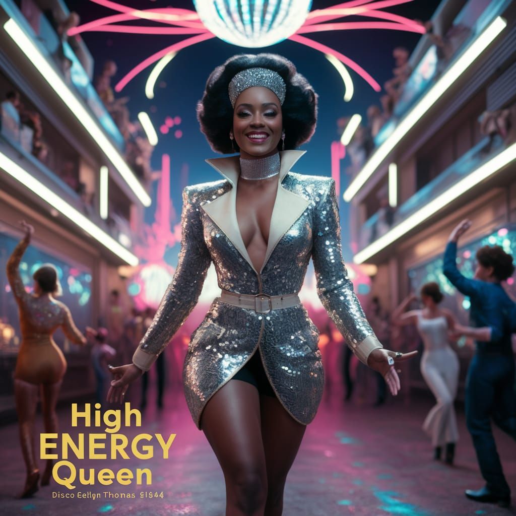 Evelyn Thomas, 1984, High Energy Queen - AI Generated Artwork - NightCafe Creator