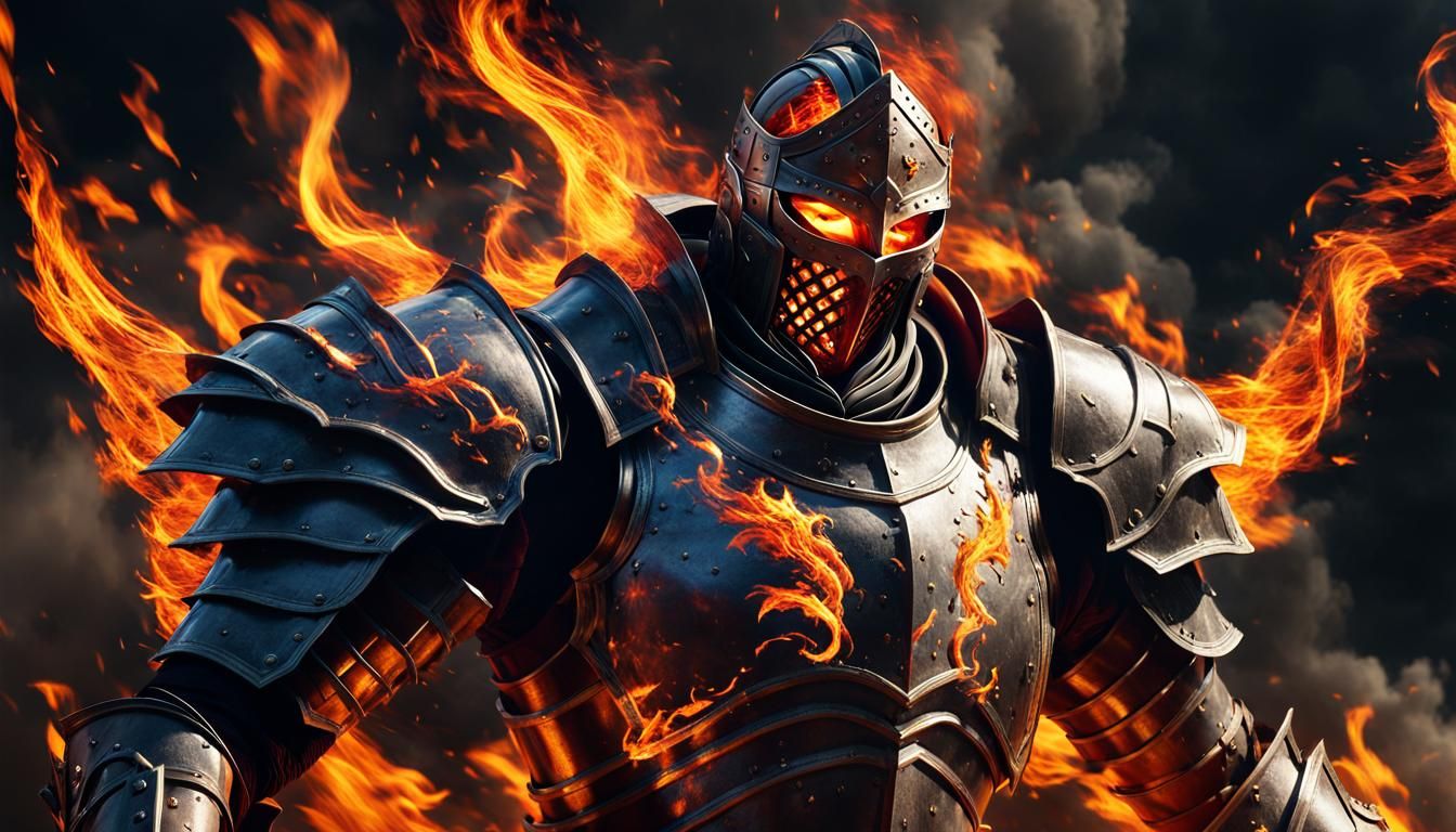Fire Knight - AI Generated Artwork - NightCafe Creator