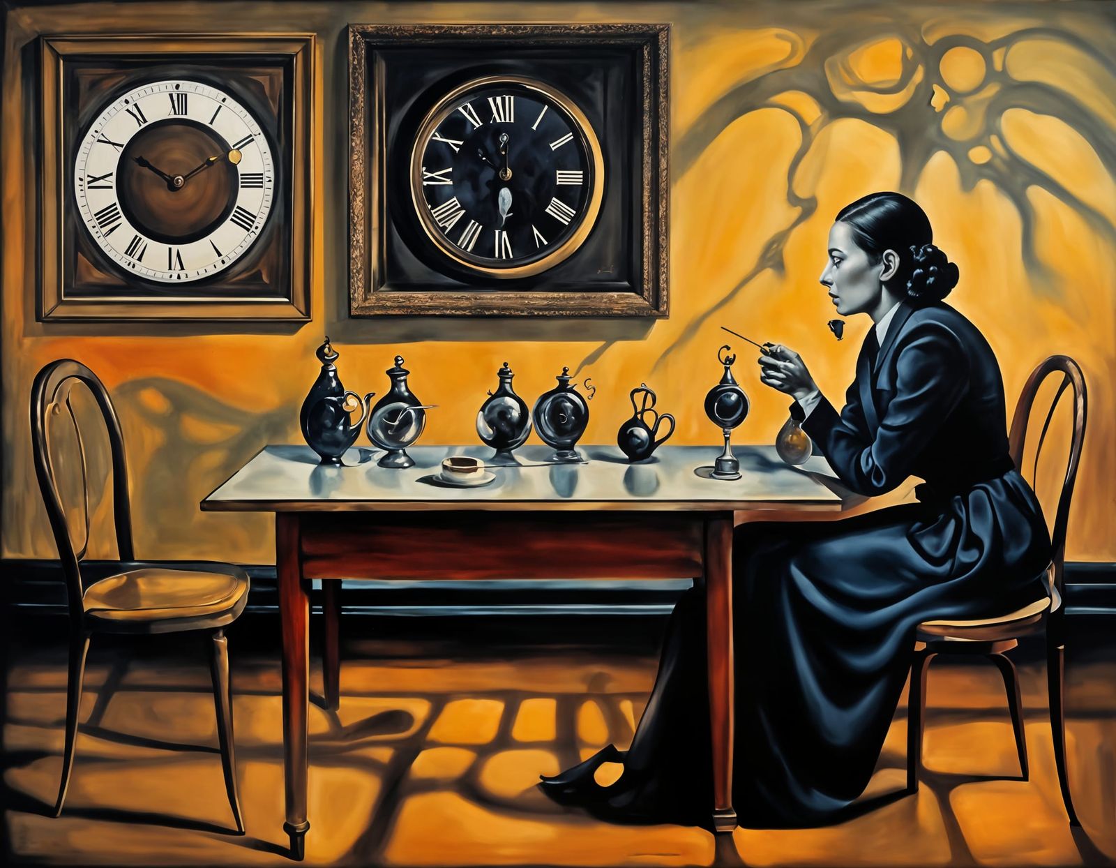 shadows of my time - Surreal Melting Clocks in Dali's Artist...