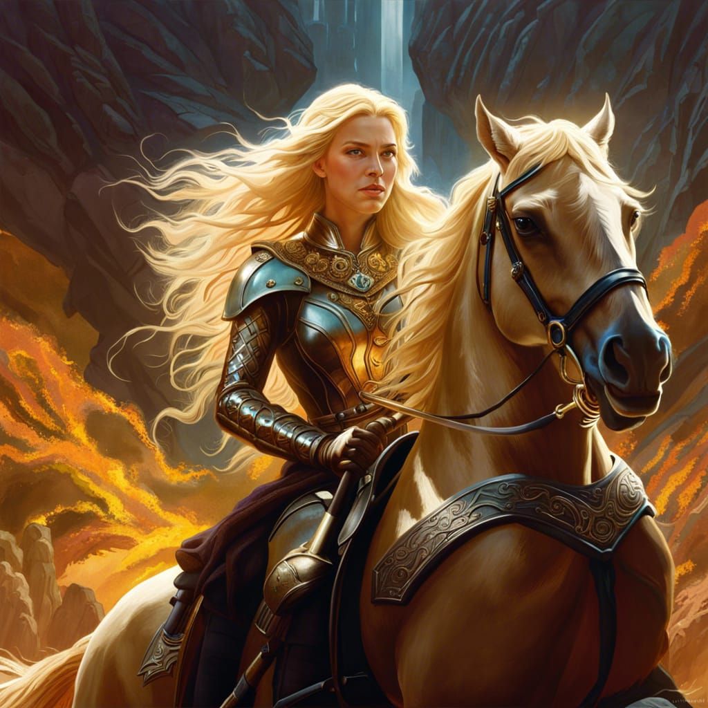 Éowyn, shieldmaiden of Rohan - AI Generated Artwork - NightCafe Creator