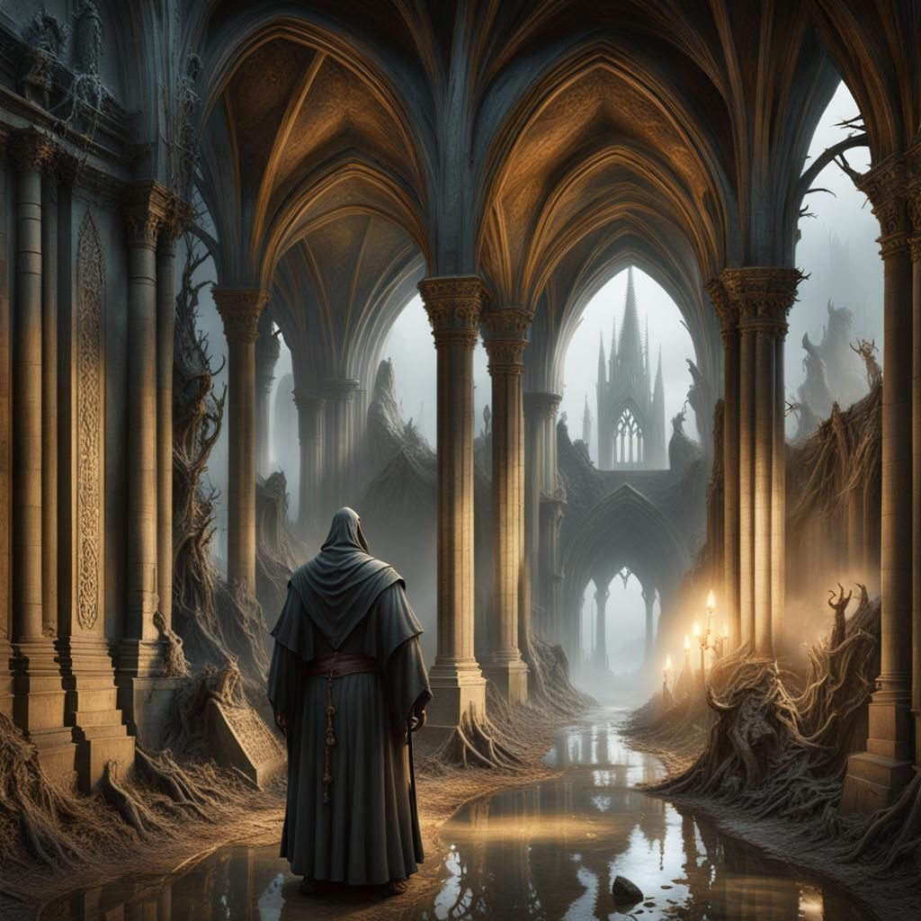 The old convent - AI Generated Artwork - NightCafe Creator