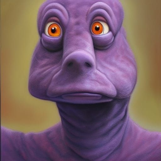 Barney the Dinosaur - AI Generated Artwork - NightCafe Creator