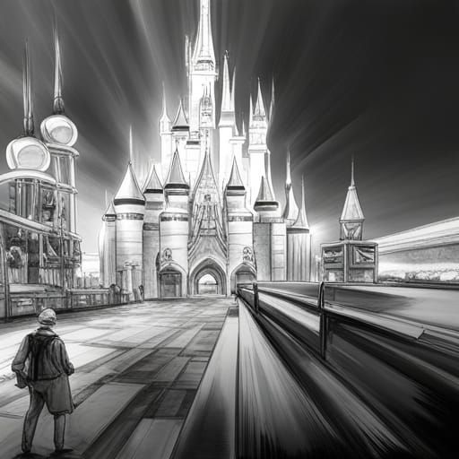 Magic Kingdom Drawing - AI Generated Artwork - NightCafe Creator