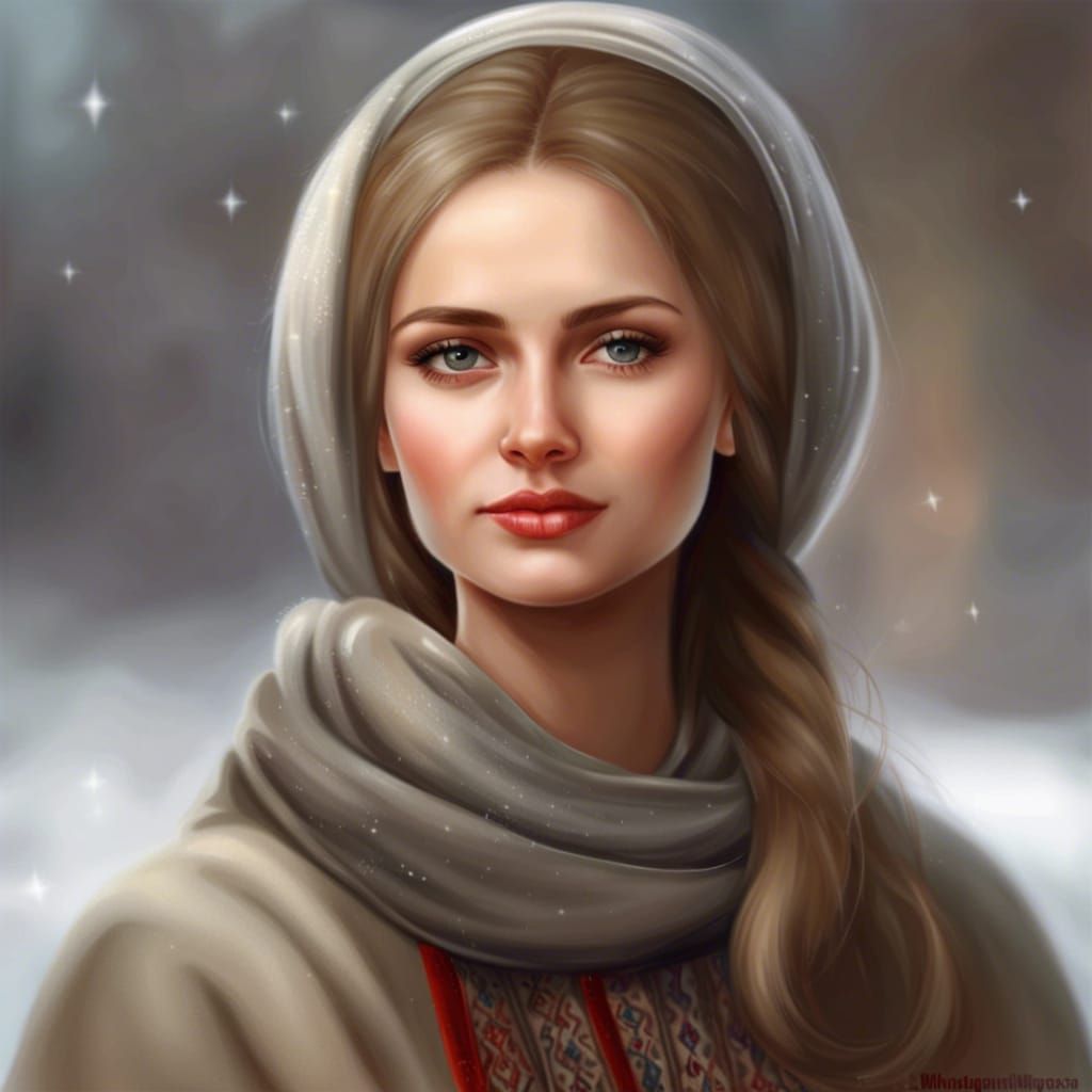 Beautiful Russian woman, realistic - AI Generated Artwork - NightCafe ...
