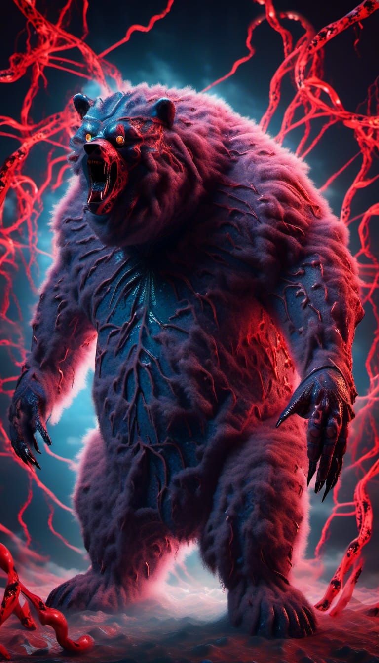 Portrait fuzzy ominous towering obese ratling visceral volatile horror ...