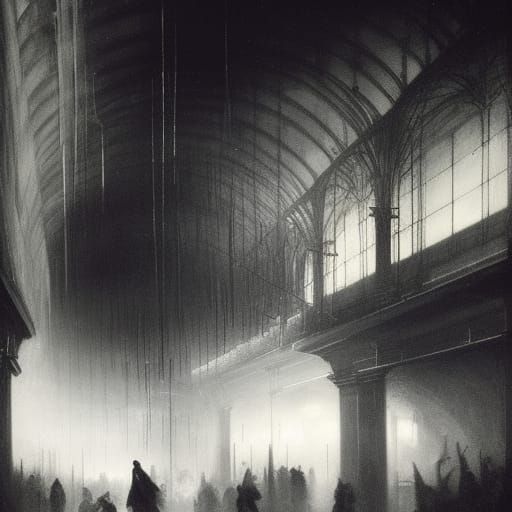 This is a bad train station. - AI Generated Artwork - NightCafe Creator