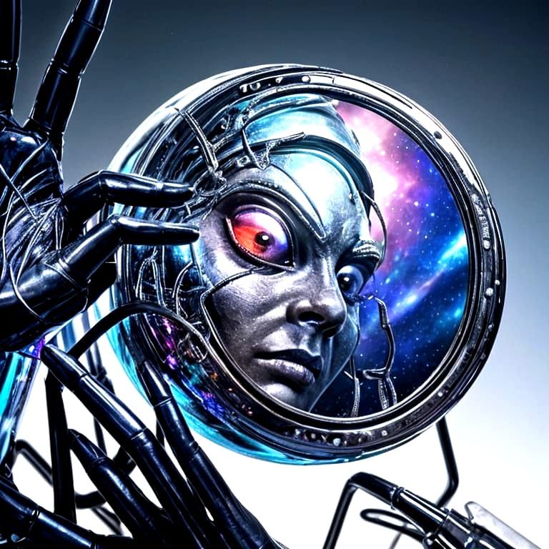 aliengena reflejando en un espejo - Alien Entity Reflects i...