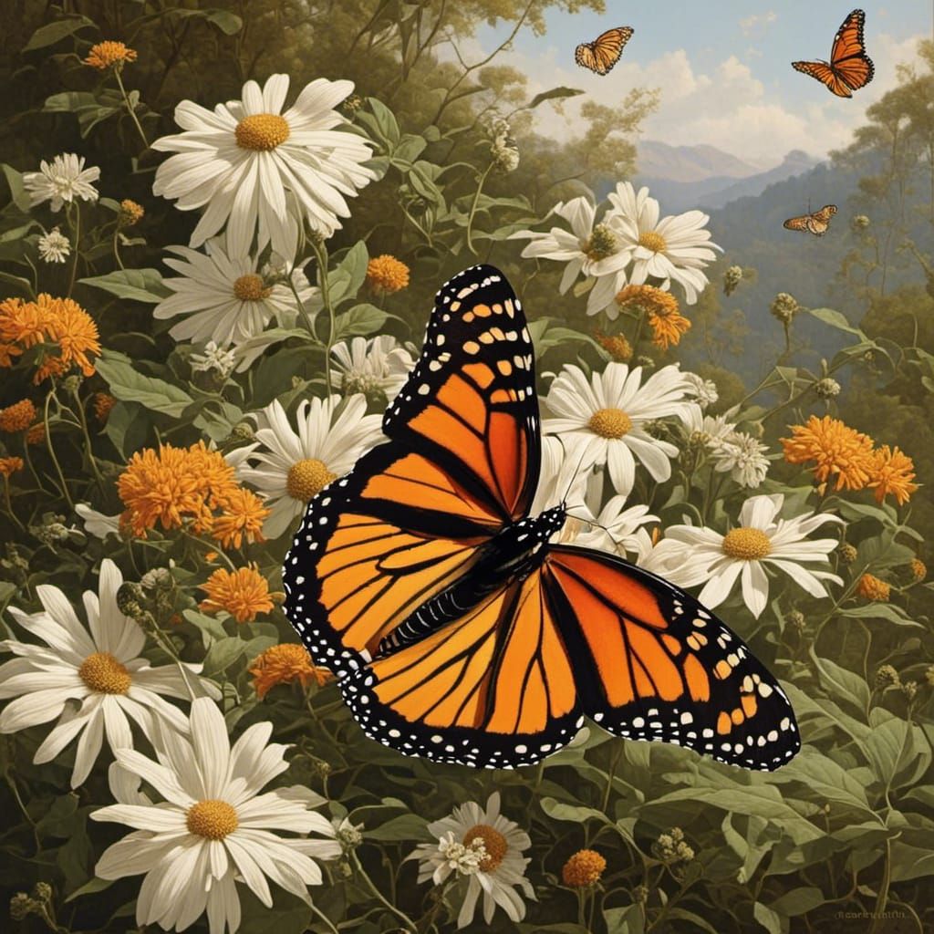 A Monarch butterfly - AI Generated Artwork - NightCafe Creator