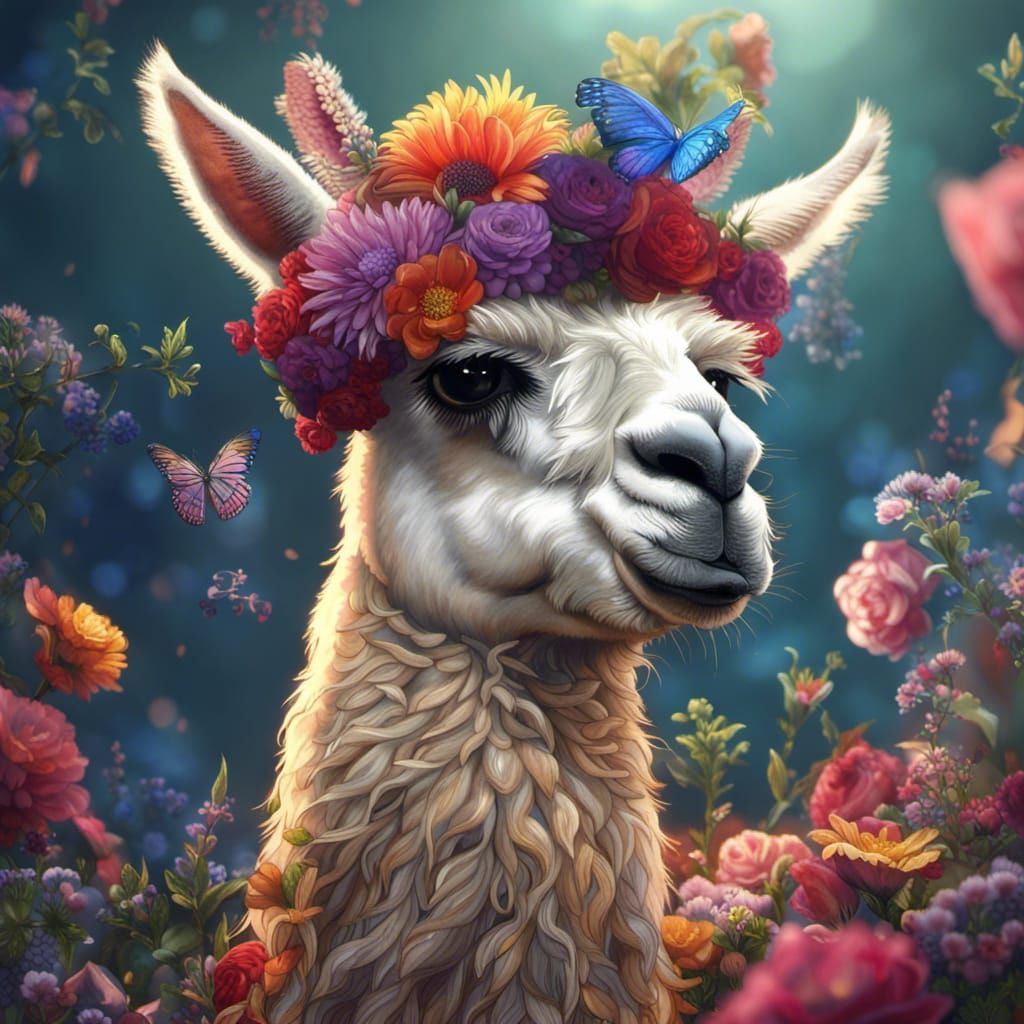 Lady Llama - AI Generated Artwork - NightCafe Creator