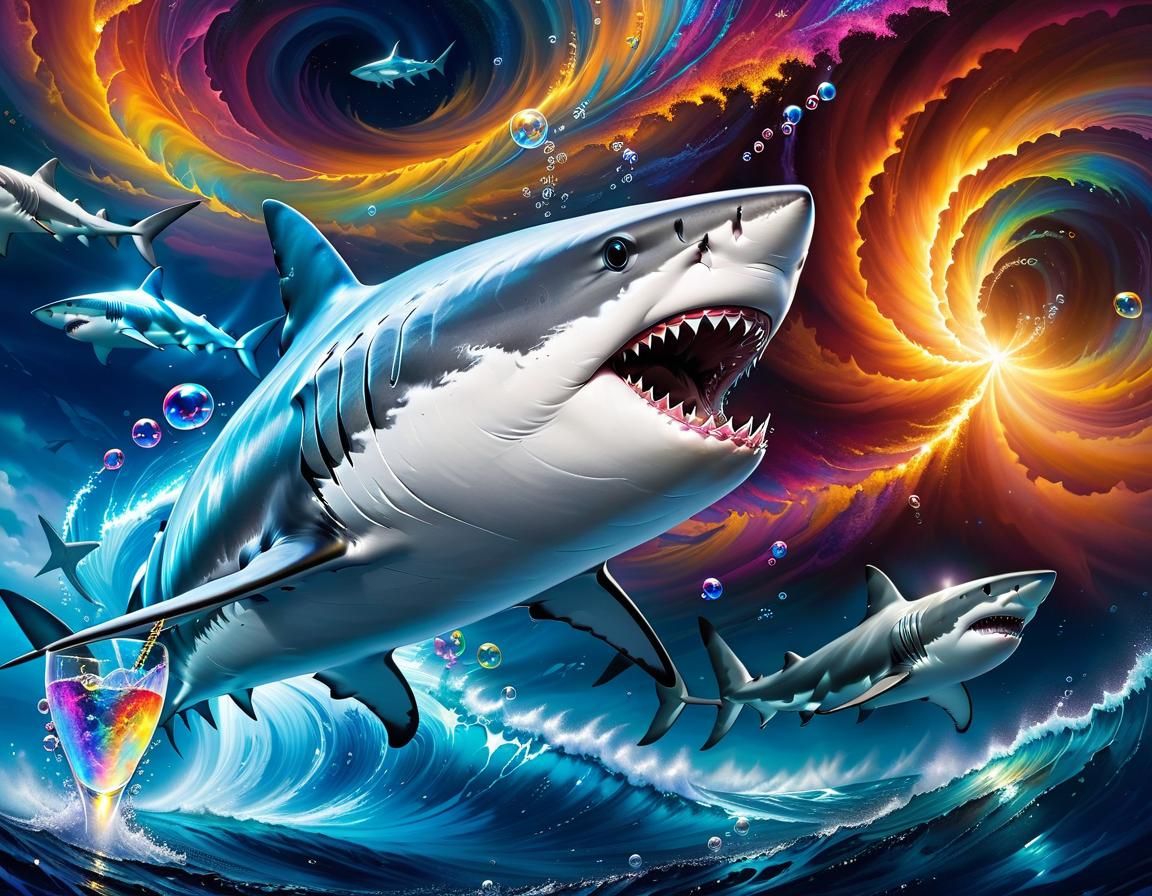 Sharks - AI Generated Artwork - NightCafe Creator