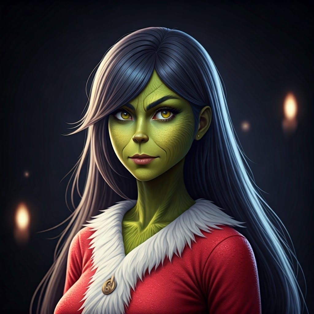 Female version of the Grinch - Gentle Grinch Goddess in Anim...