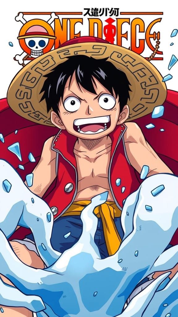 One Piece - Mysterious Treasure Map in a Whimsical Cartoon S...