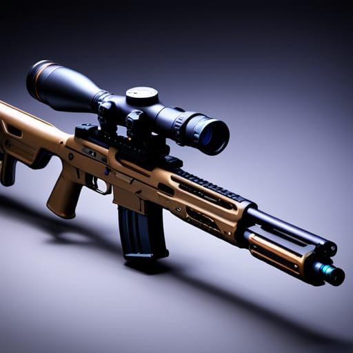 Futuristic sniper rifle - AI Generated Artwork - NightCafe Creator