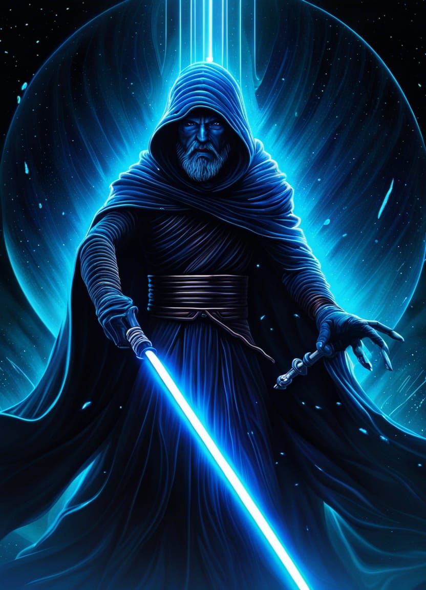 Blue jedi - AI Generated Artwork - NightCafe Creator
