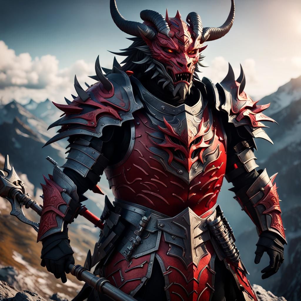 Red Dragon Knight - AI Generated Artwork - NightCafe Creator