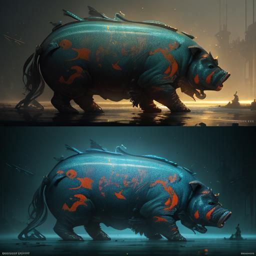 suckling pig - AI Generated Artwork - NightCafe Creator