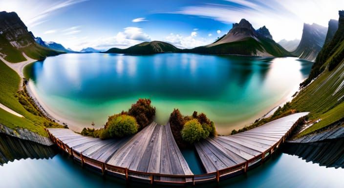 Lake-scape - AI Generated Artwork - NightCafe Creator