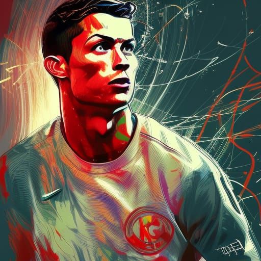 Cristiano Ronaldo, - AI Generated Artwork - NightCafe Creator
