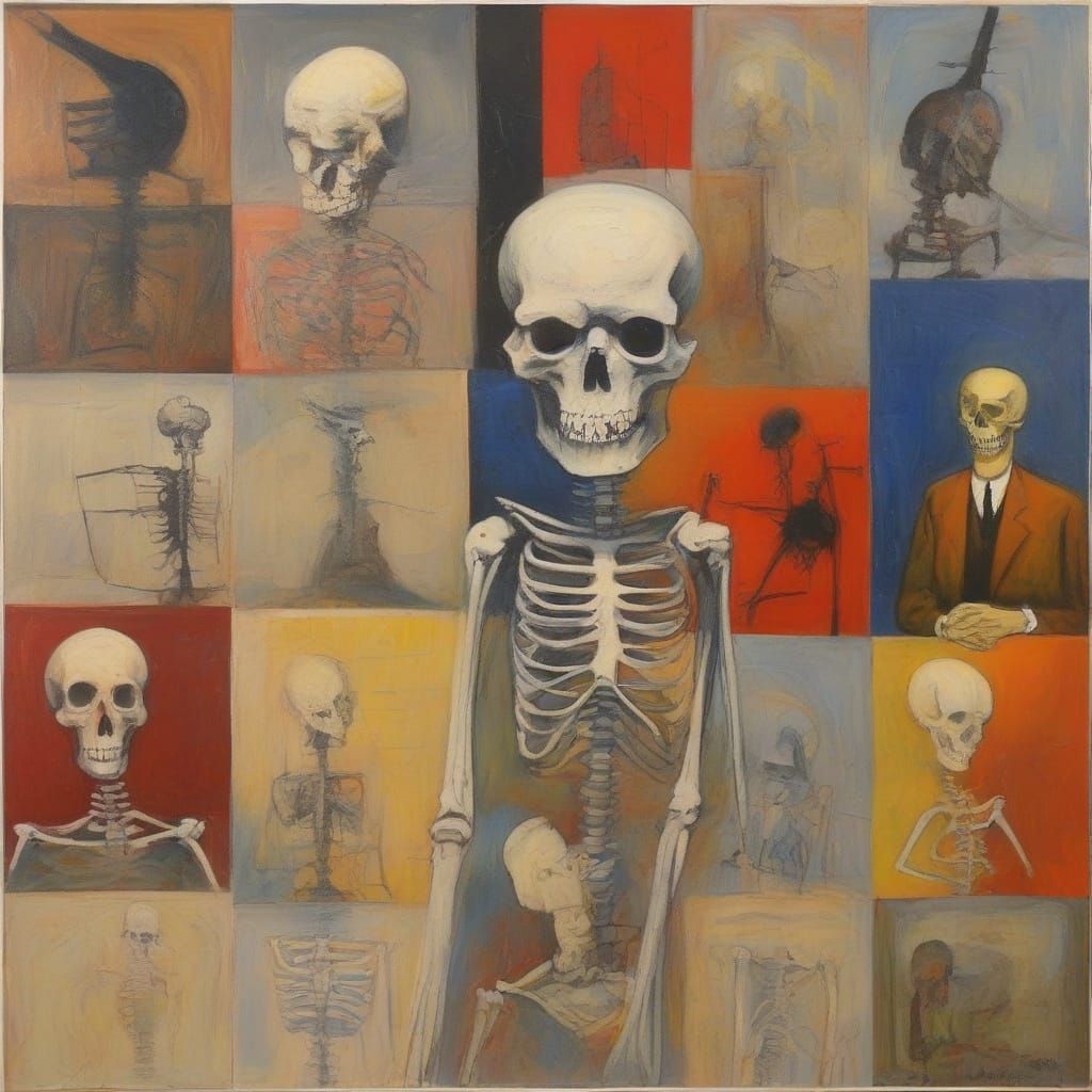 Nightmare Surrealism in Abstract Cubism - AI Art