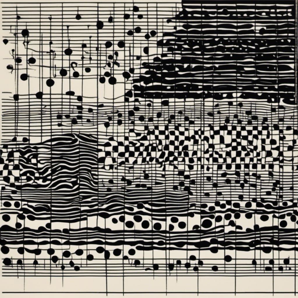 experimental music notation - AI Generated Artwork - NightCafe Creator