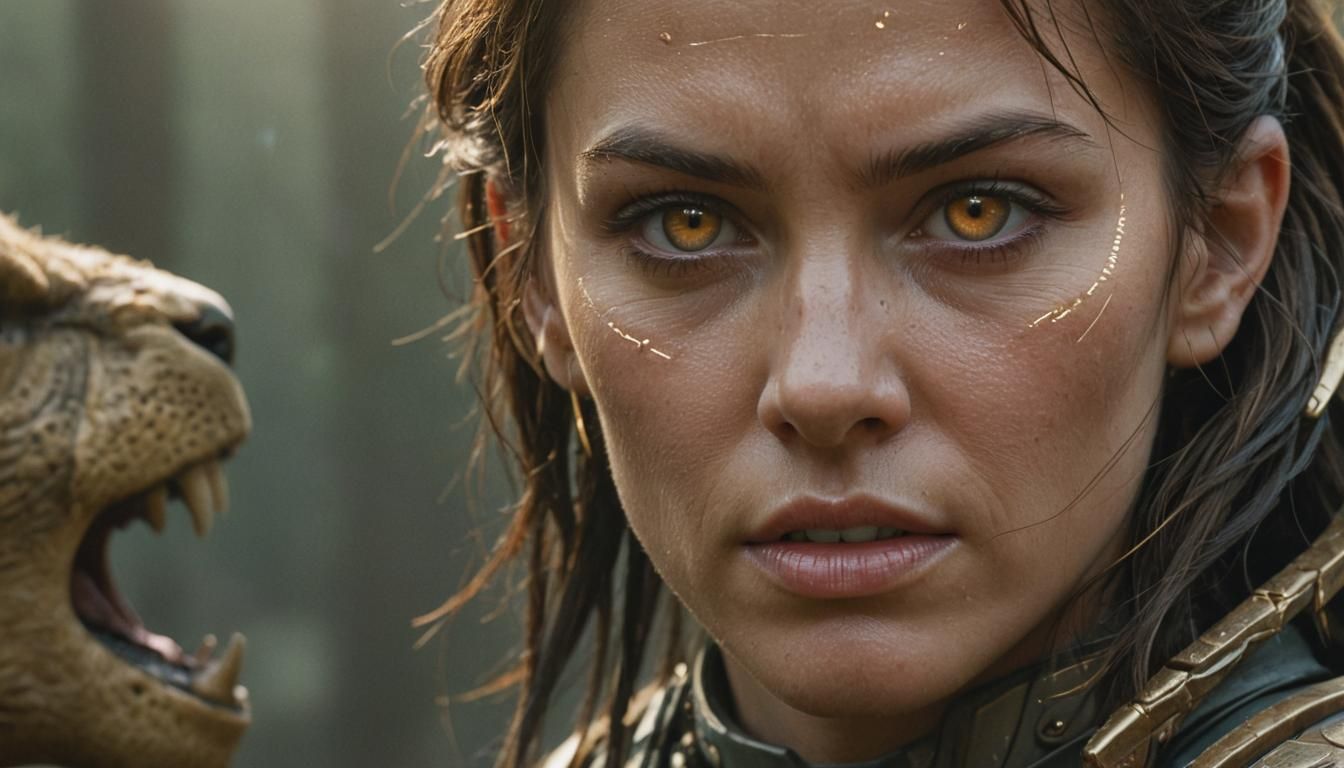 Savage Apex Predator Roars with Unnatural Strength... - AI Art