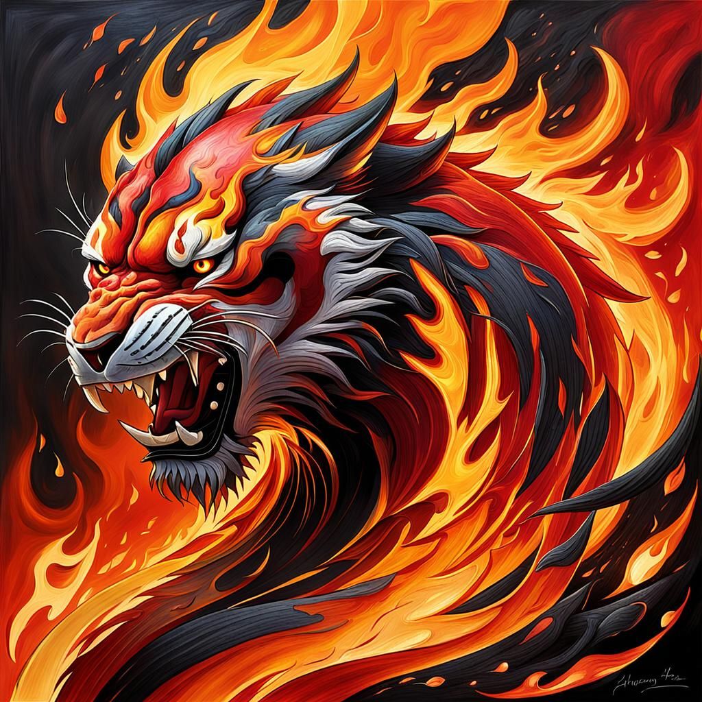 Red Hot Rage - AI Generated Artwork - NightCafe Creator