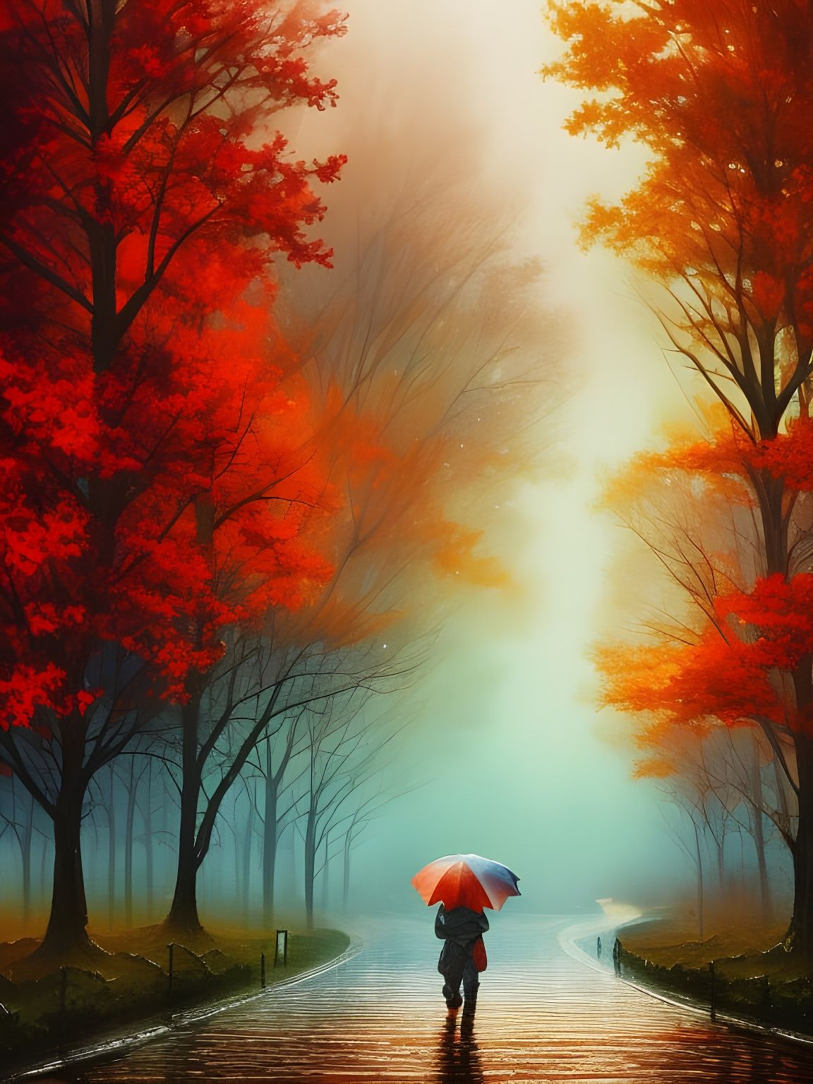 Autumn Leaves 🍂 - AI Generated Artwork - NightCafe Creator