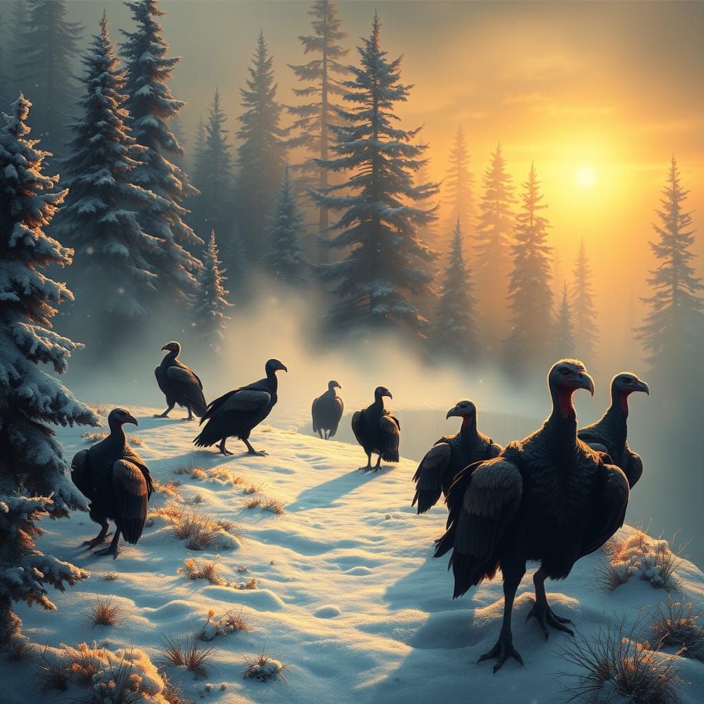 Turkey Vultures - Ethereal Gathering of Turkey Vultures in ...