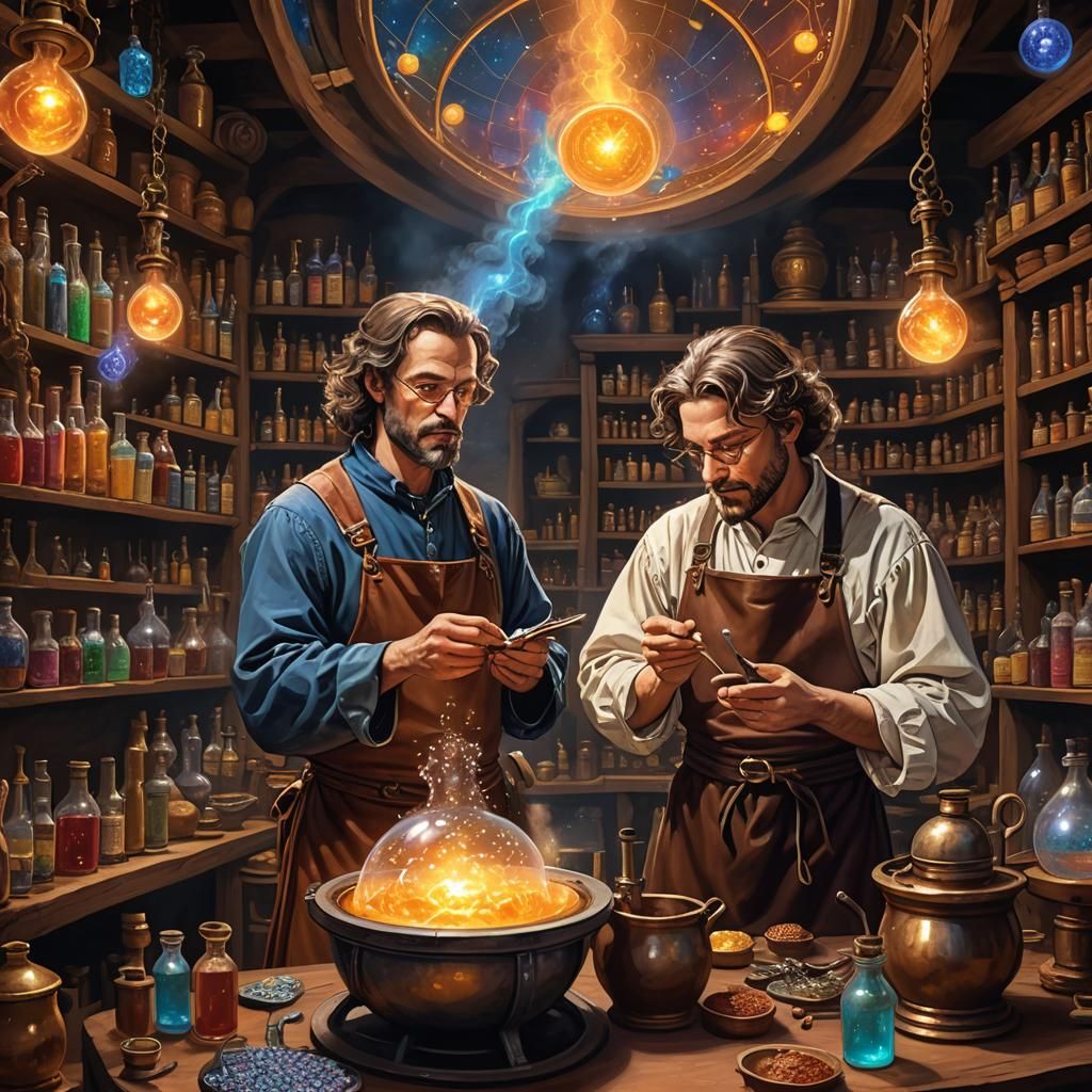 Alchemist at work - AI Generated Artwork - NightCafe Creator