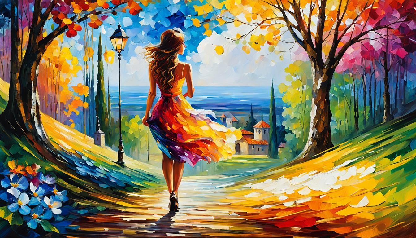 Colorful walk - AI Generated Artwork - NightCafe Creator