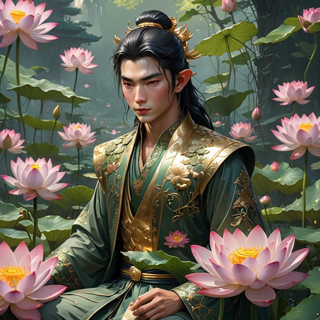 Lotus Prince - AI Generated Artwork - NightCafe Creator