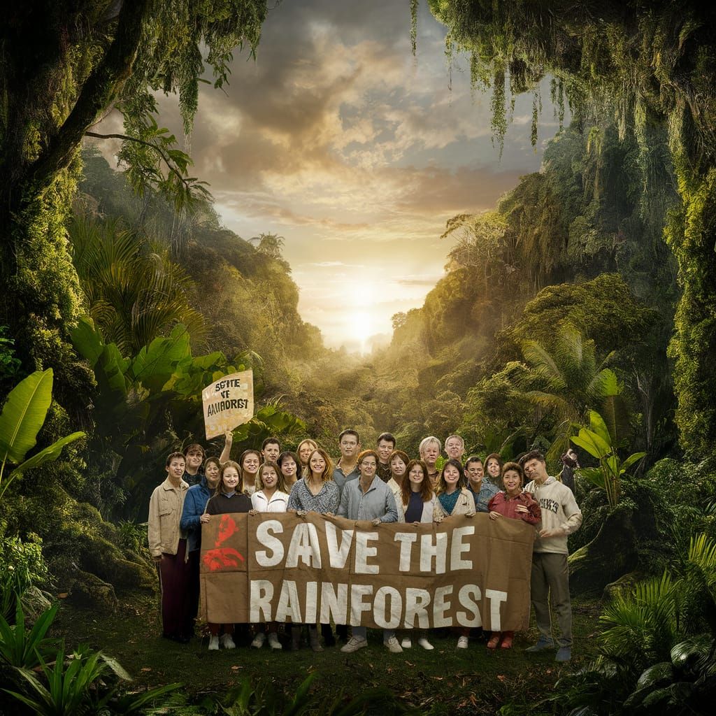 Save the rainforest - AI Generated Artwork - NightCafe Creator