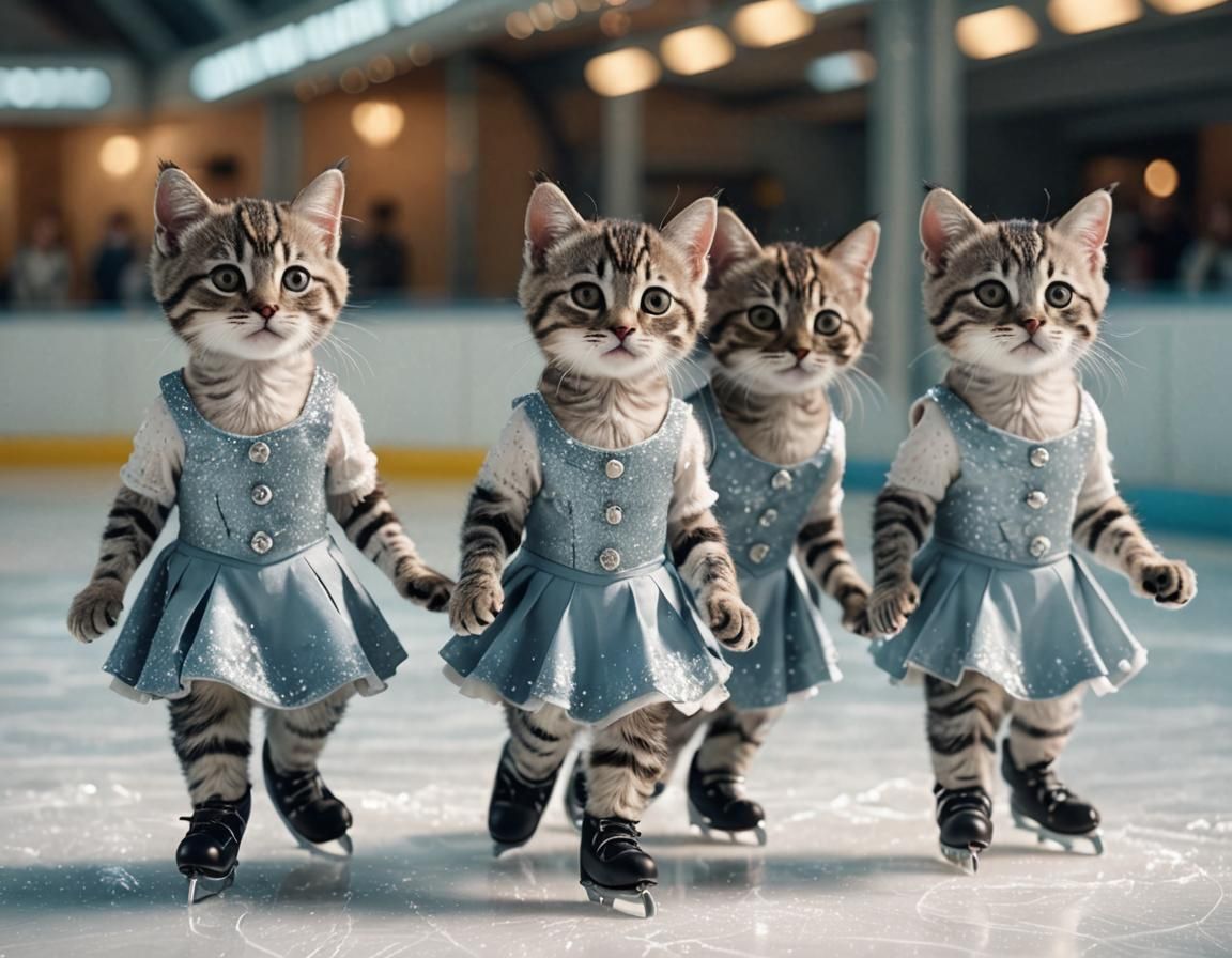 Skating cats - AI Generated Artwork - NightCafe Creator