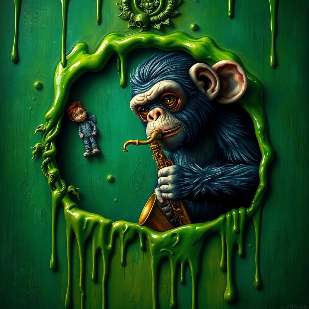 Surrealist Masterpiece: Chibi Eyes Meet Van Gogh's... - AI Art