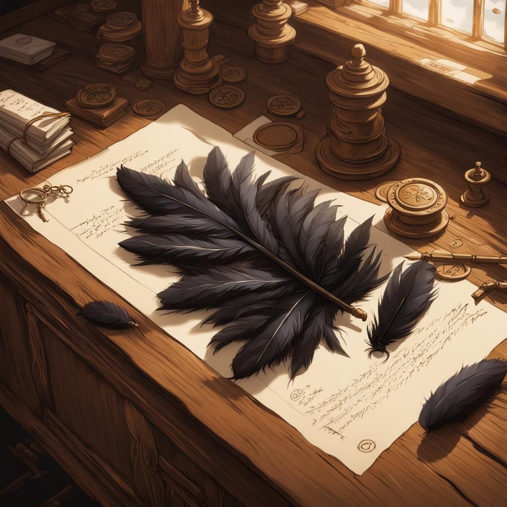 Raven Letter - AI Generated Artwork - NightCafe Creator