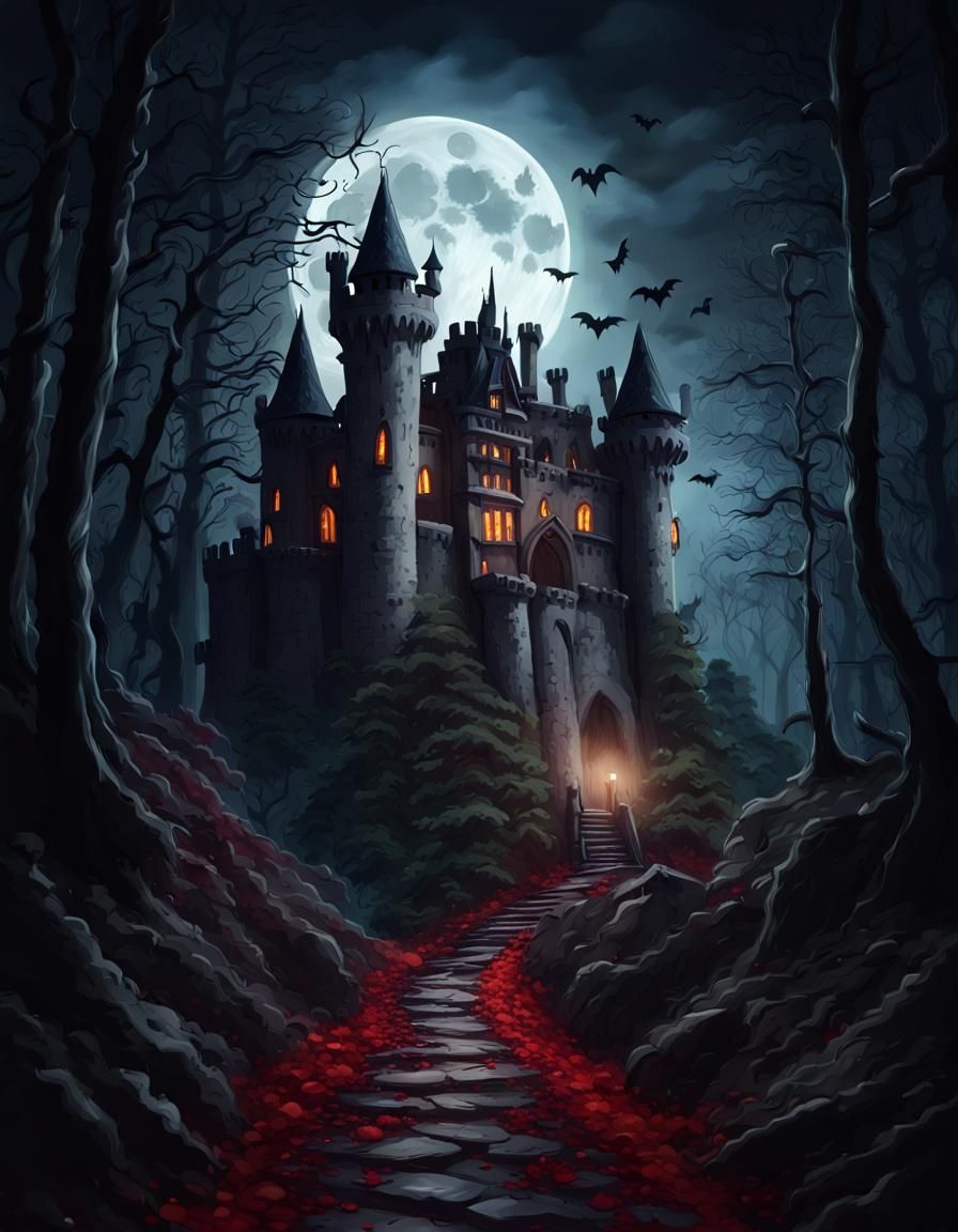 The Vampire Castle - AI Generated Artwork - NightCafe Creator