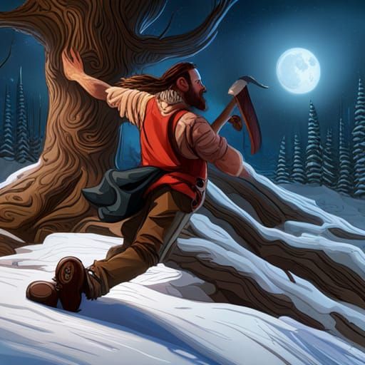 Blissful Bearded Canadian Lumberjack - AI Generated Artwork - NightCafe ...